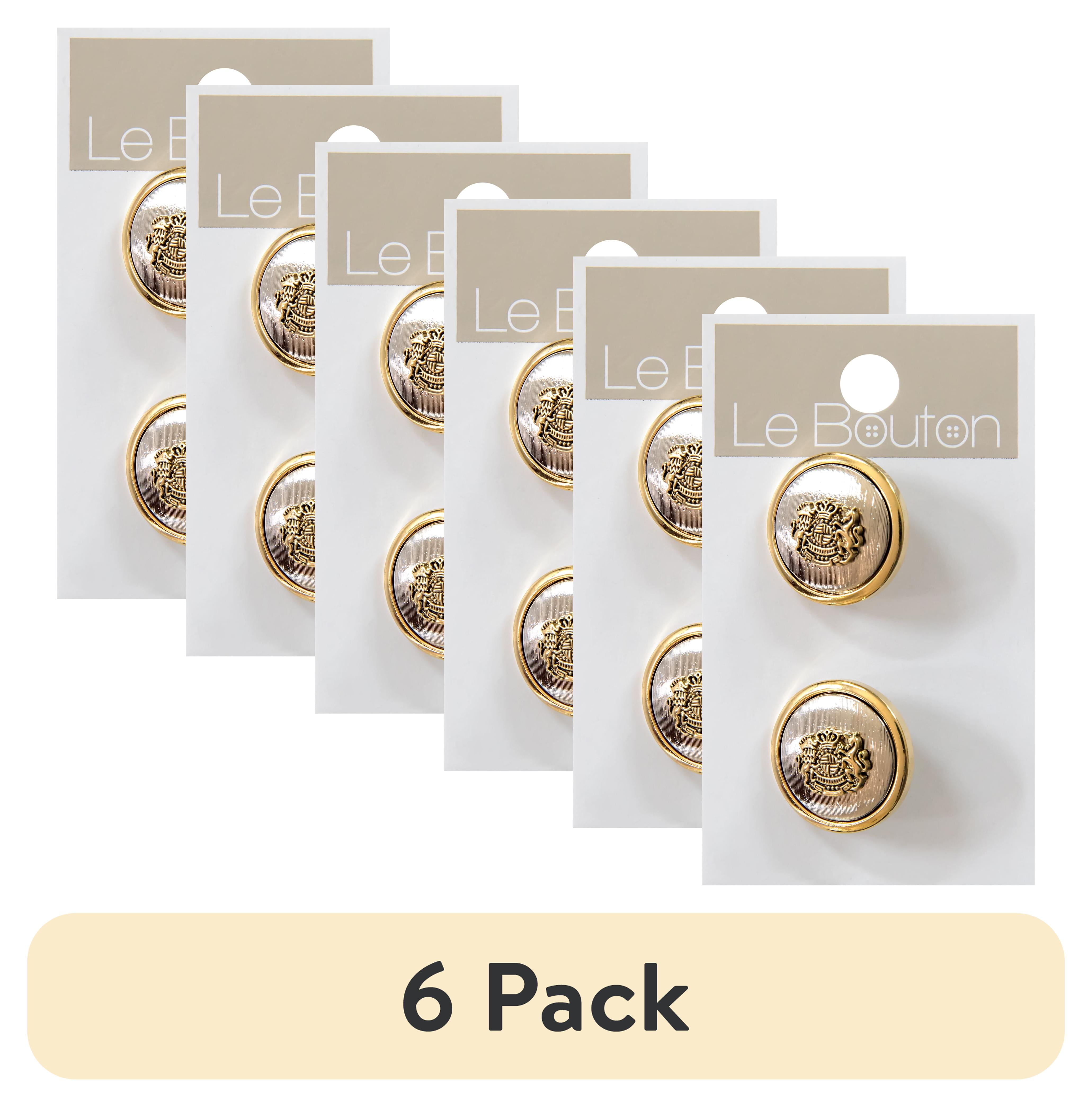 (6 pack) Le Bouton Gold 7/8" Crest Shank Buttons, 2 Pieces - Walmart.com
