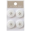 Le Bouton White 3/8" Shank Buttons, 6 Pieces, 100% Polyester - Walmart.com