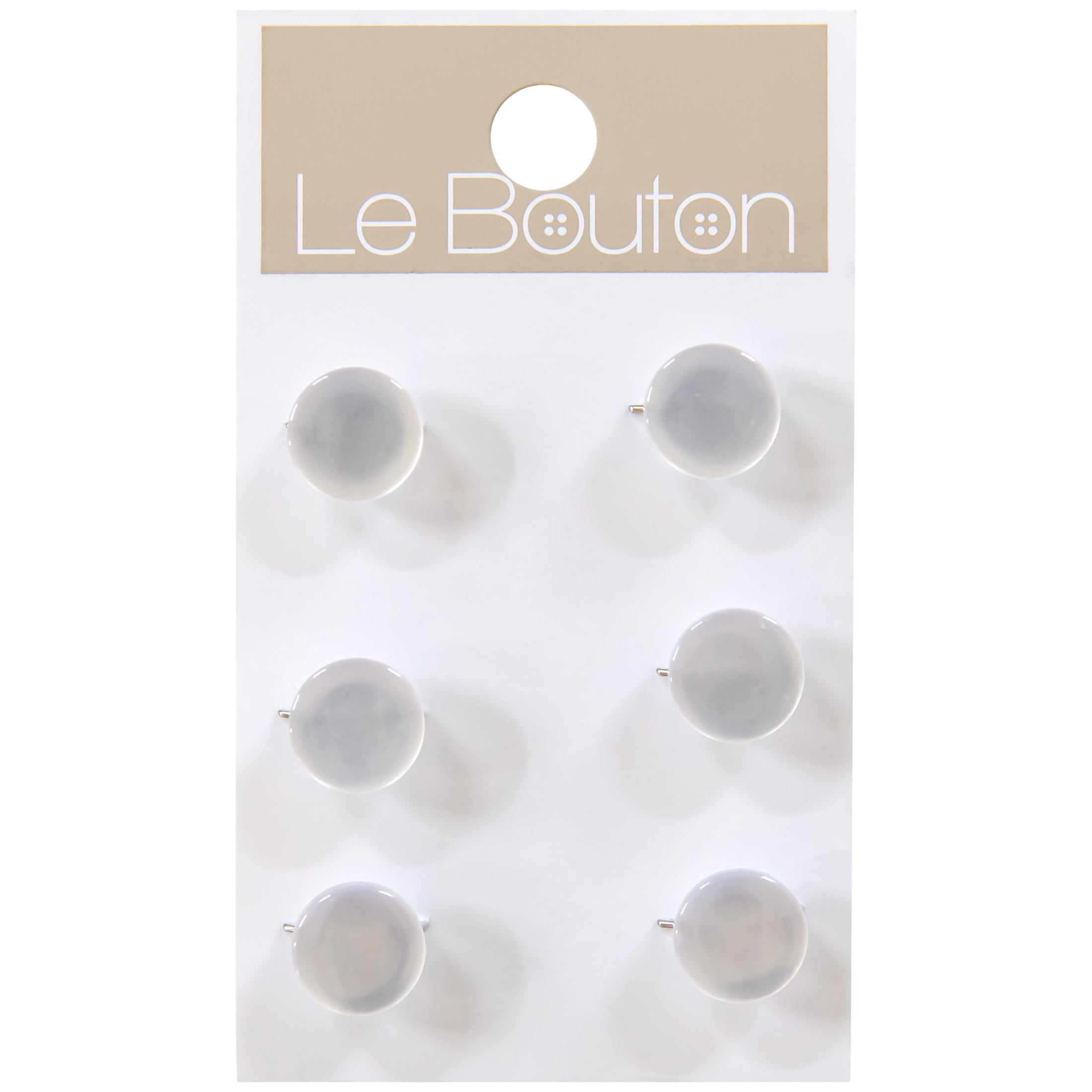 Le Bouton White 3/8" Shank Buttons, 6 Pieces, 100% Polyester - Walmart.com