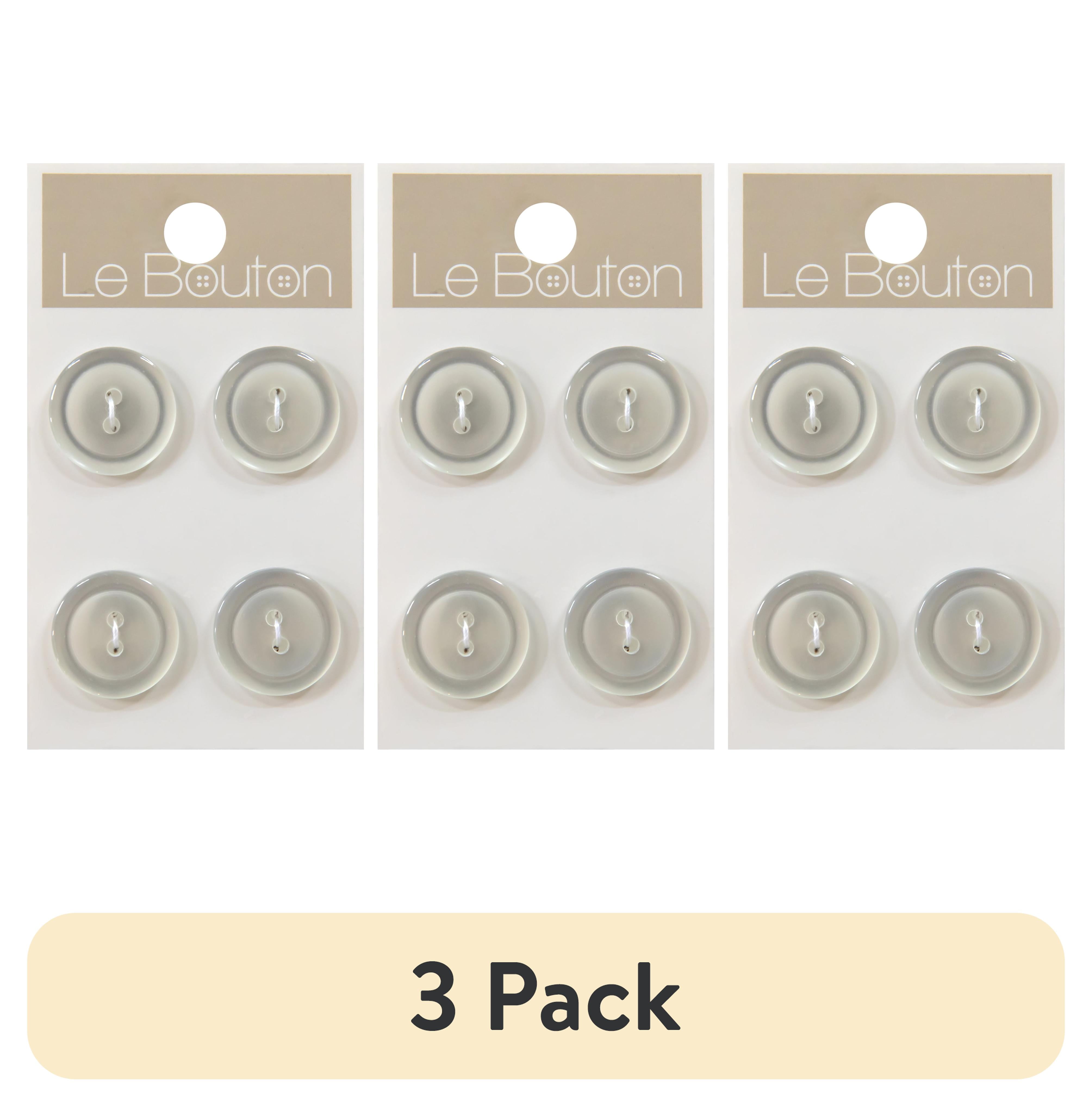 (3 pack) Le Bouton White Pearlized 3/4" Round 2-Hole Buttons, 4 Pieces ...