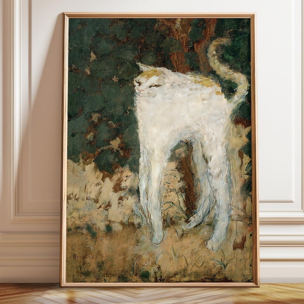 Le Chat Blanc Cat Art Poster: Pierre Bonnard Style, French Art UNFRAMED ...