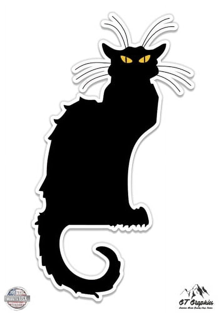 Le Chat Noir “The Black Cat” - 5" Vinyl Sticker - For Car Laptop I-Pad ...
