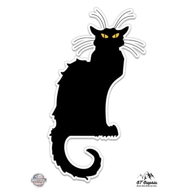 Le Chat Noir “The Black Cat” - 8" Vinyl Sticker - For Car Laptop I-Pad ...