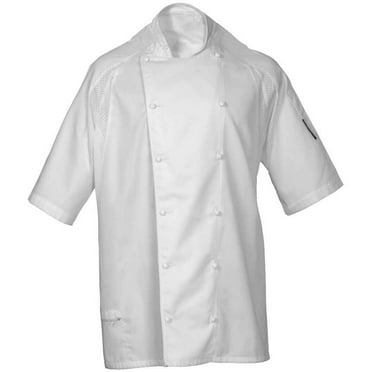 Chef Code Men's 10 Pearl Button Classic Chef Coat, white, small ...