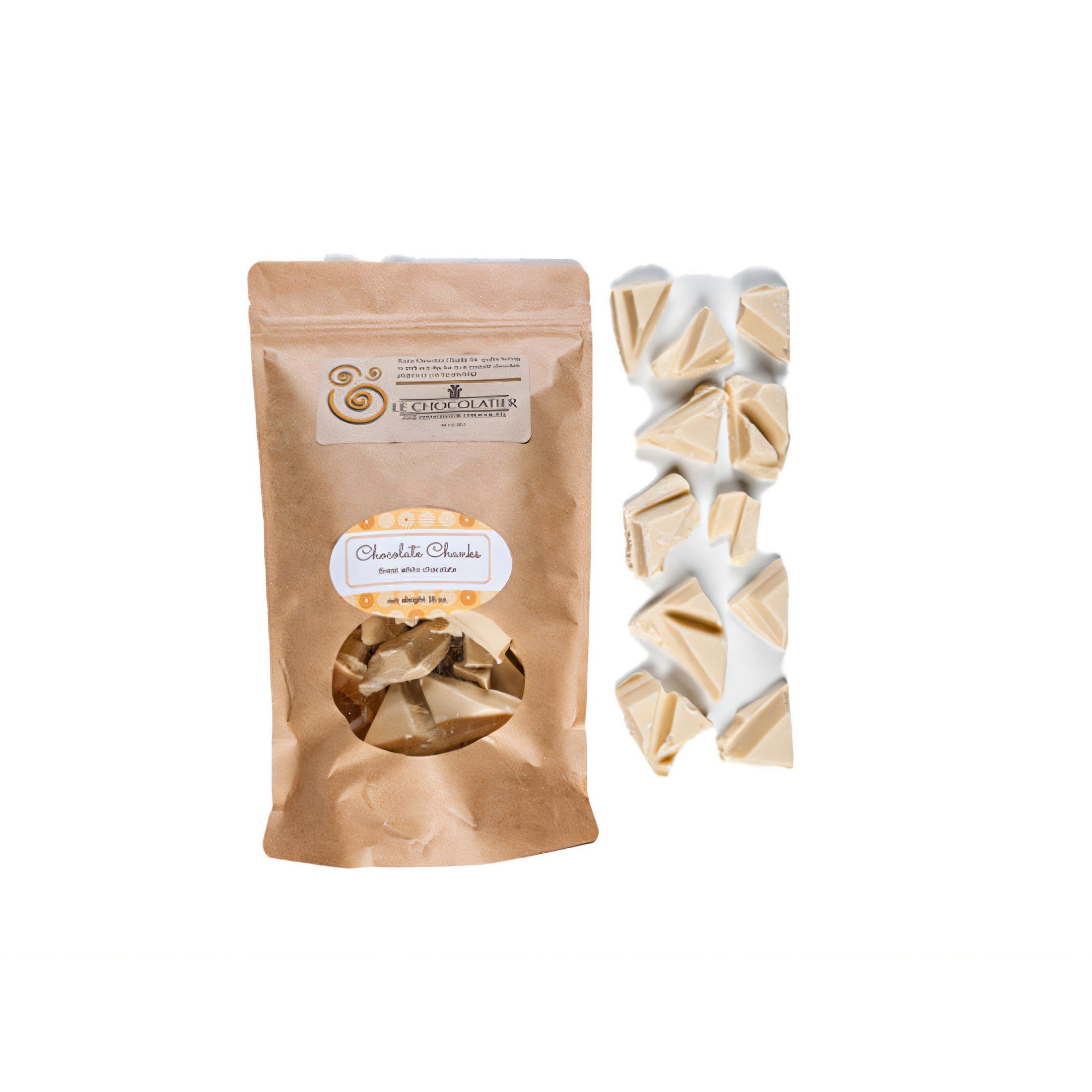 Le Chocolatier White Chocolate Chunks 1 lb - Parve/Lactose Free ...
