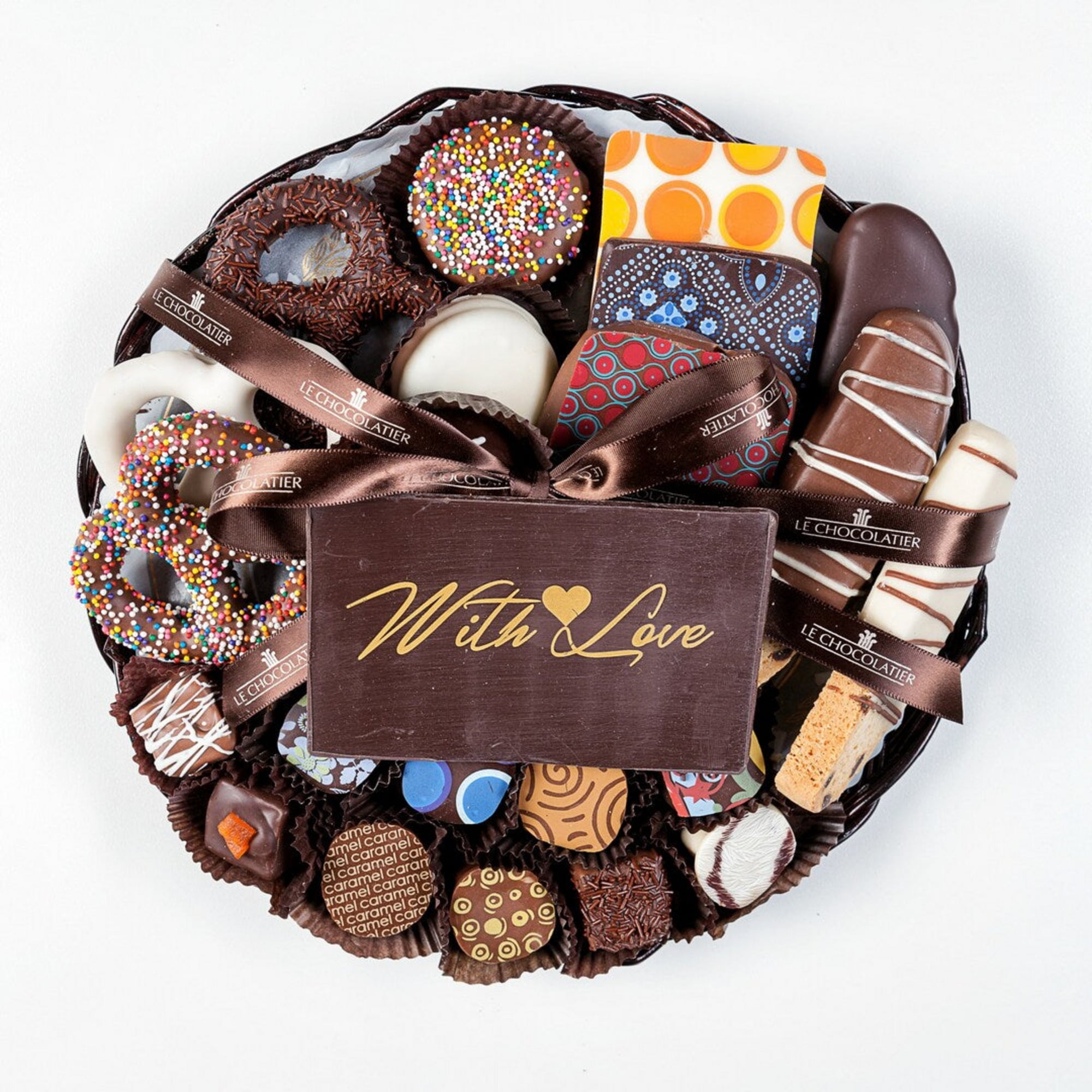 Le Chocolatier With Love Combo Platter - 10 Inch Round - Parve/Lactose ...