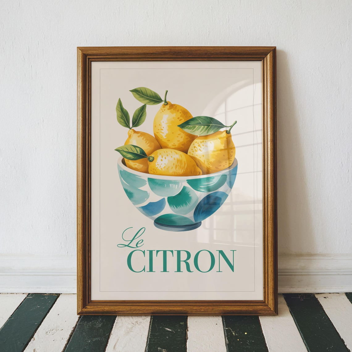 Le Citron Lemons Poster, Kitchen Wall Art Poster, Citrus Home Decor ...
