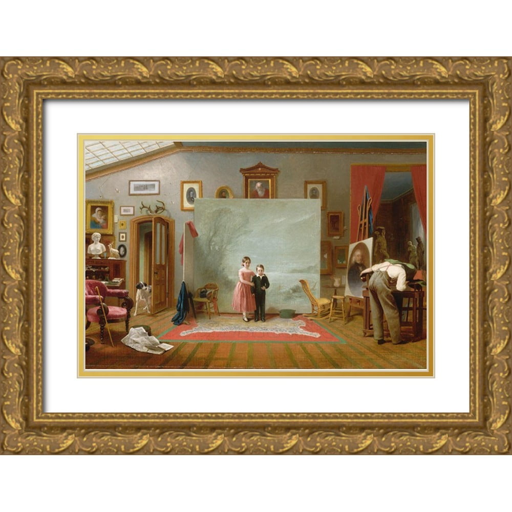 Le Clear, Thomas 14x11 Gold Ornate Wood Framed with Double Matting ...