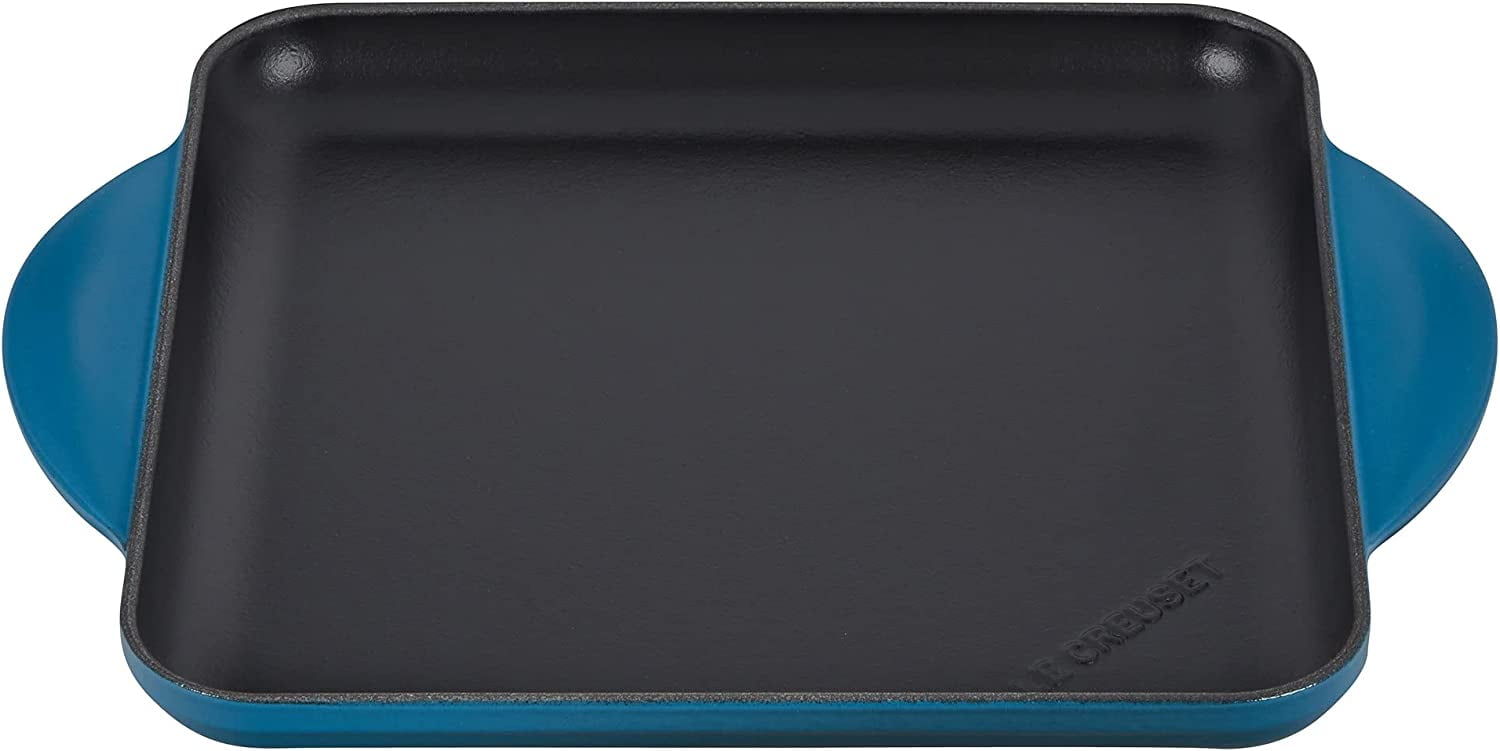 Le Creuset Enameled Cast Iron 9.5 Inch Square Griddle Deep Teal ...