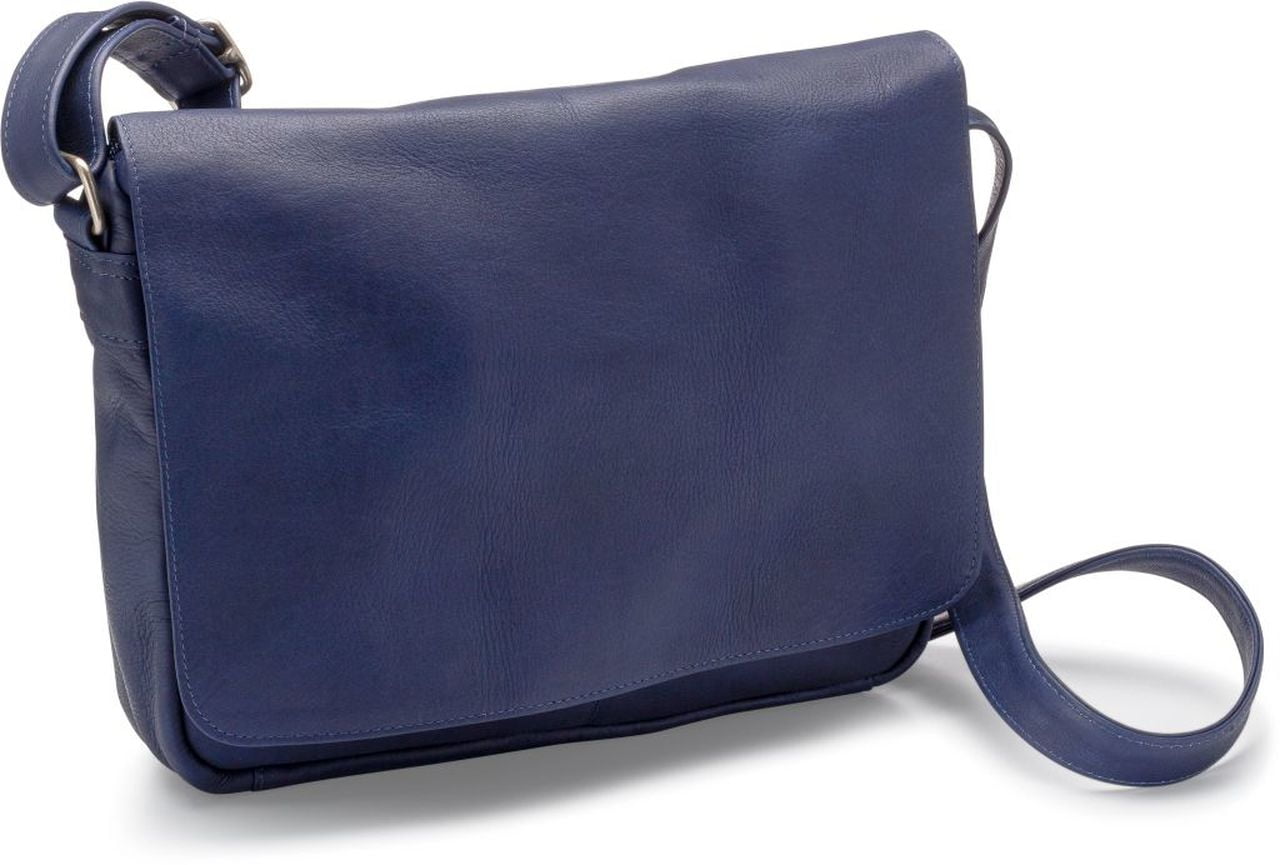 Le Donne Leather Full Flap Over Shoulder Bag H-148R - Walmart.com