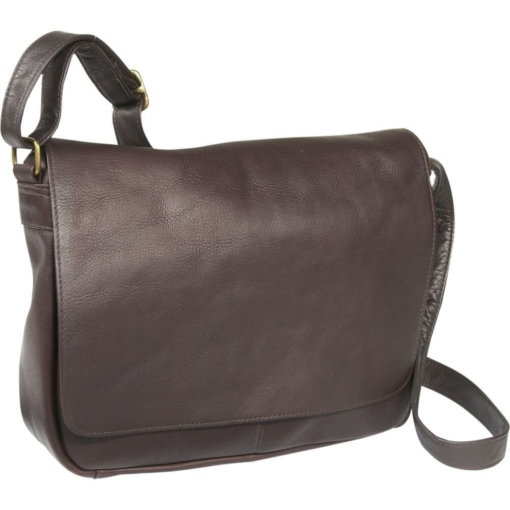Le Donne Leather Full Flap Over Shoulder Bag H-148R - Walmart.com
