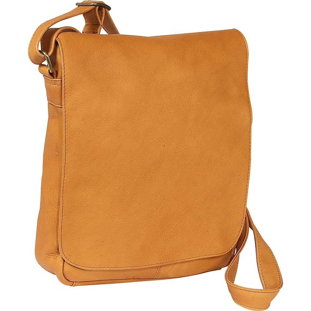 Le Donne Handcrafted Full Grain Leather Crossbody Bag, Vertical Flap ...