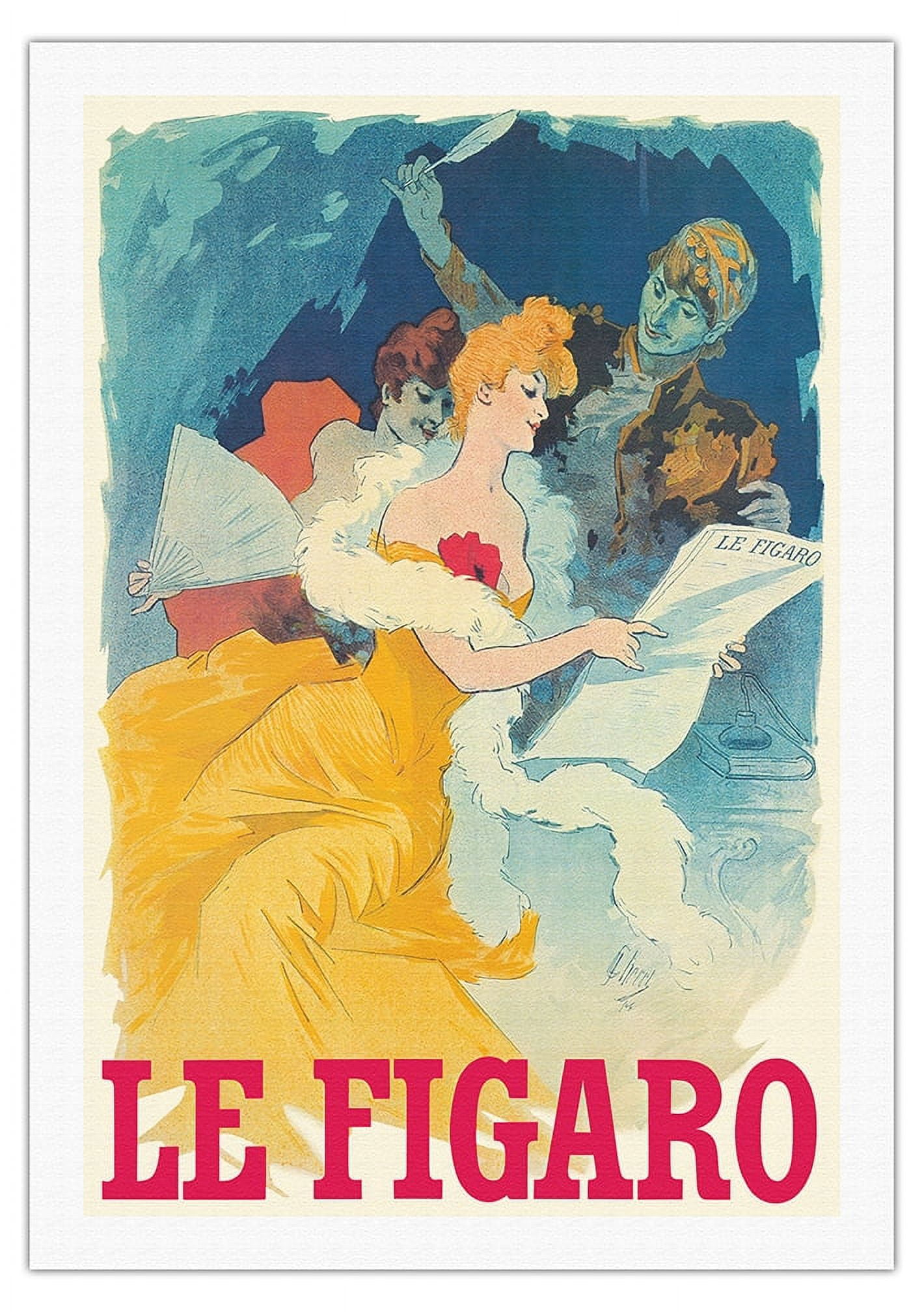 Le Figaro Newspaper - Paris France - Vintage French Advertising Poster ...