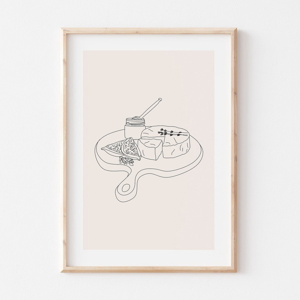 Le Fromage Cheese Art Print, Cheese Board Print, Aesthetic Kitchen ...