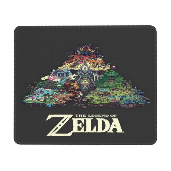 Le-Gend 0f Zel-,Da0 Mouse Pad Square Stitched Edges Non-Slip Rubber ...