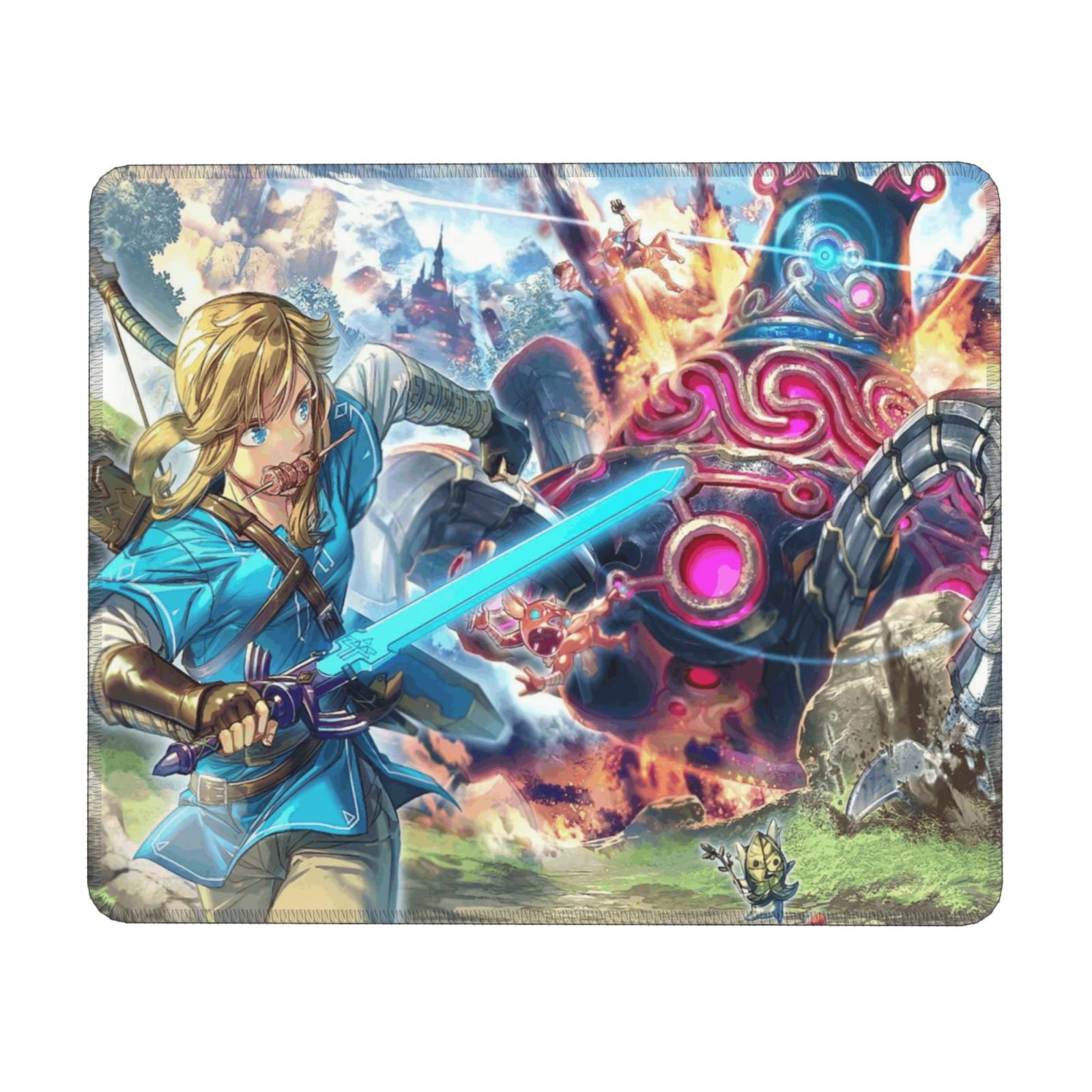 Le-Gend 0f Zel-,Da0 Mouse Pad Square Stitched Edges Non-Slip Rubber ...