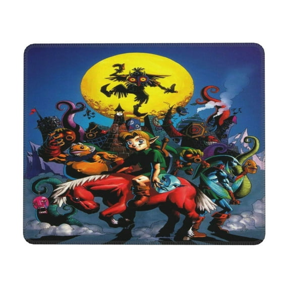 Le-Gend 0f Zel-,Da0 Mouse Pad Square Stitched Edges Non-Slip Rubber ...