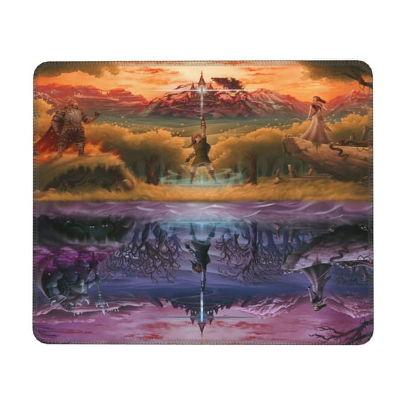Le-Gend 0f Zel-,Da0 Mouse Pad Square Stitched Edges Non-Slip Rubber ...