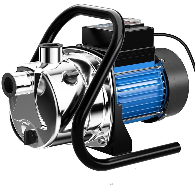 Le Hao Tool 1.6HP Portable Water Transfer Pump 1500GPH for Draining Irrigation, Heavy Duty ...