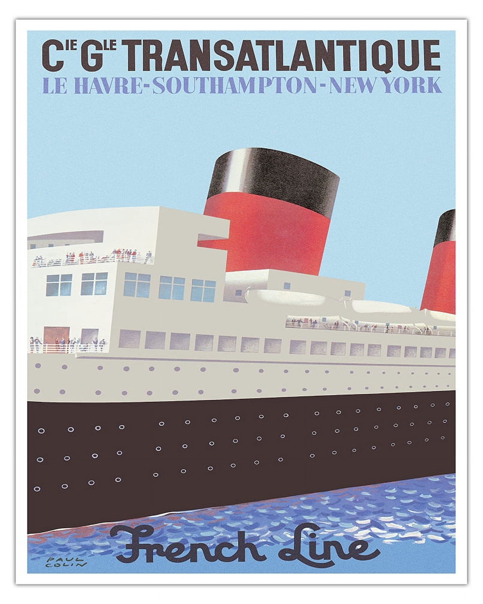 Le Harve South Hampton New York - French Line (CIE GLE Transatlantique ...