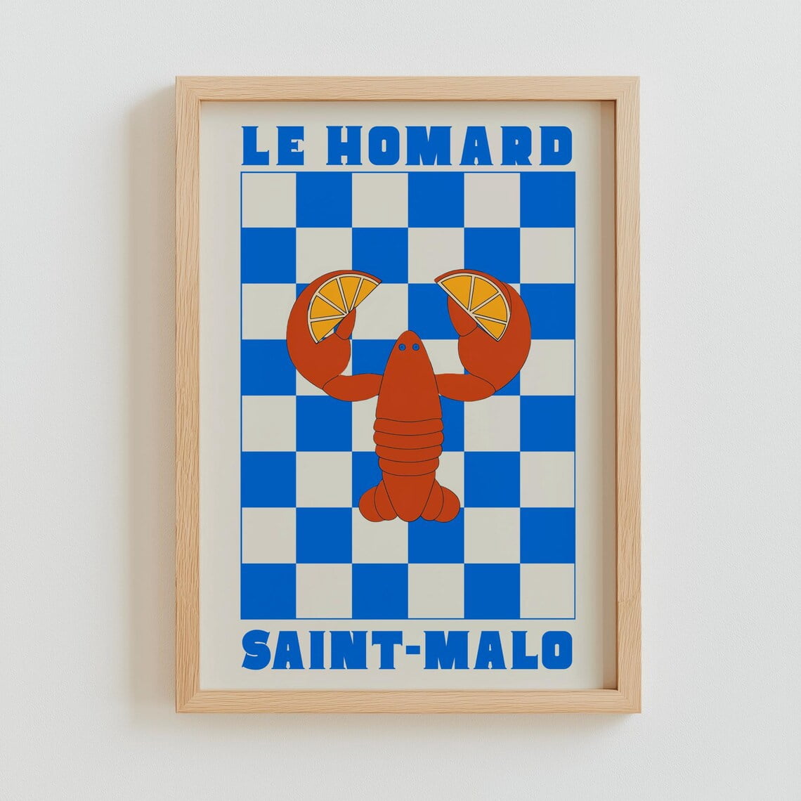 Le Homard Saint Print -Malo Premium Wall Art Poster - Ready To Frame ...