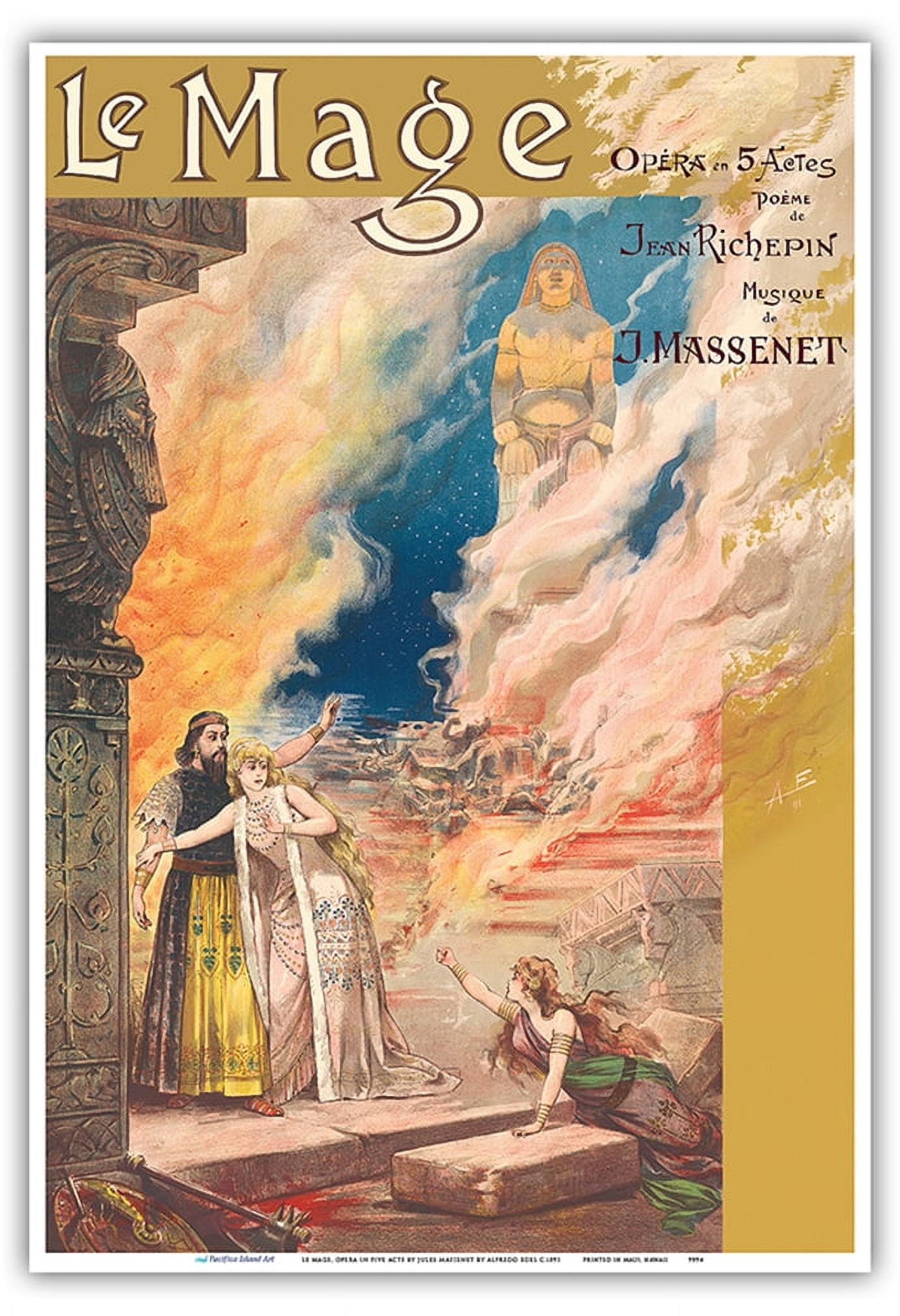 Le Mage An Opera In Five Acts by Jules Massenet - Paris France ...