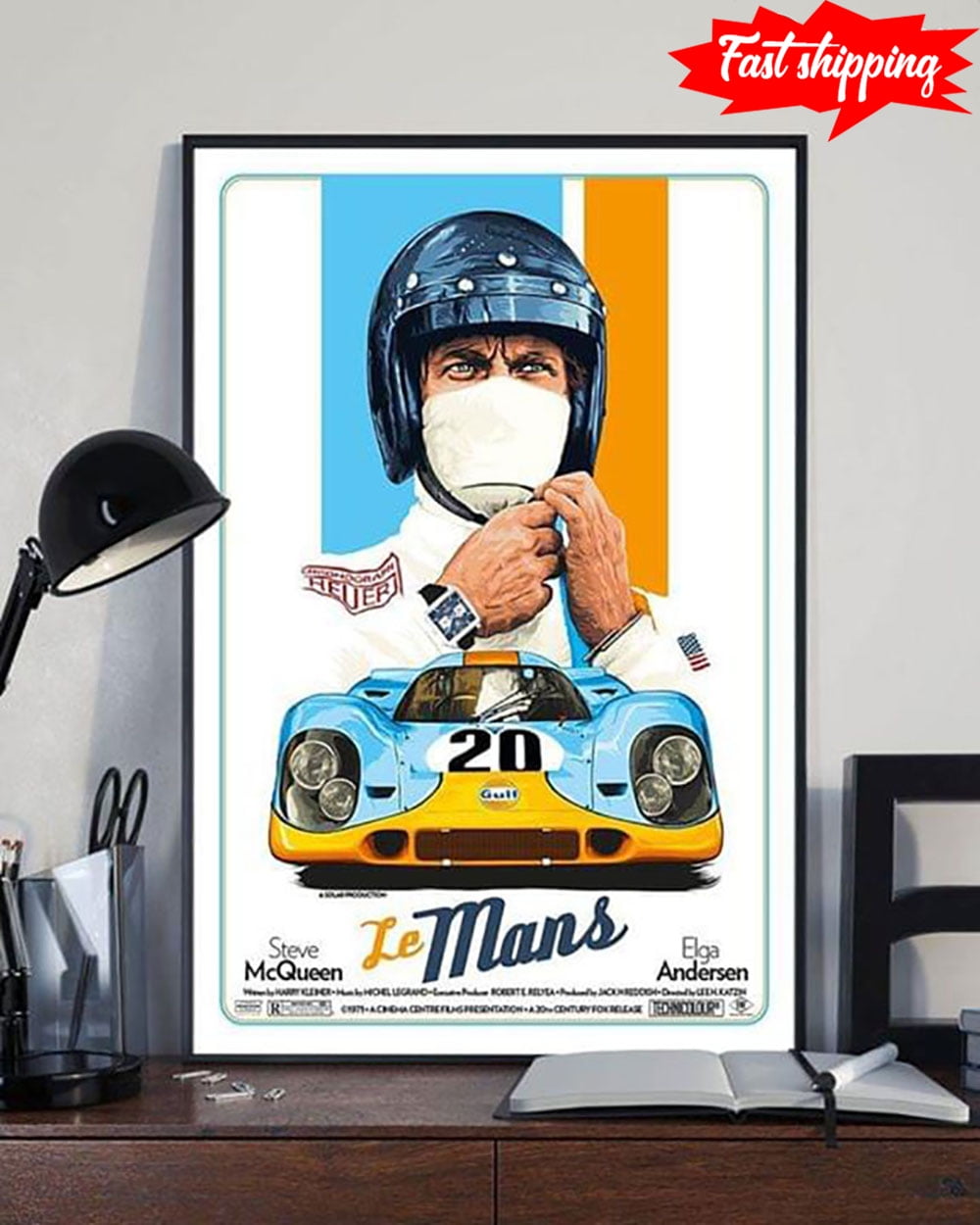 Le Mans (The 24 Hours Of Le Mans) Steve McQueen Elga Andersen 16 x 24 ...