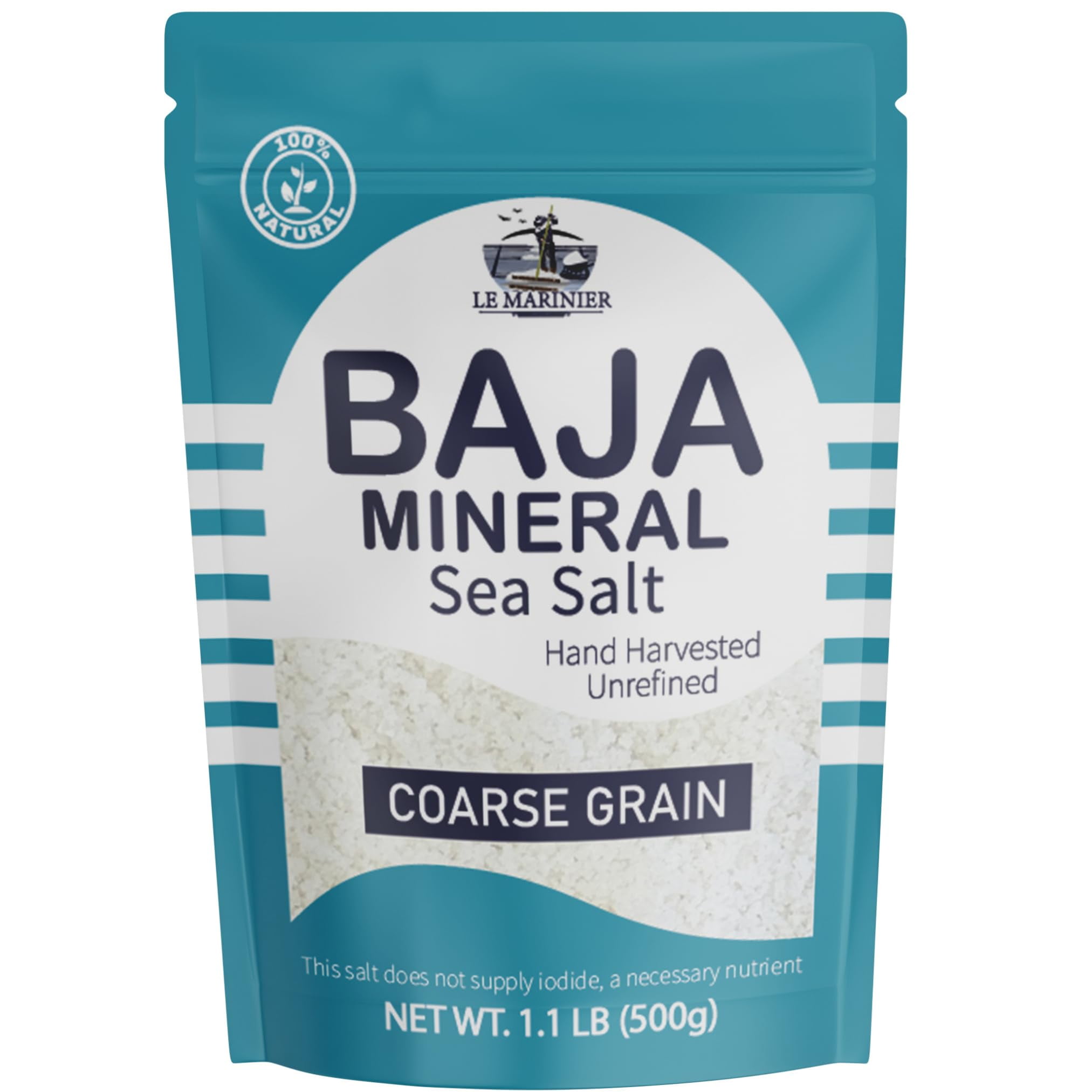 Le Marinier Baja Mineral KEF28 Sea Salt Coarse Grain, 1.1lb - 18oz ...
