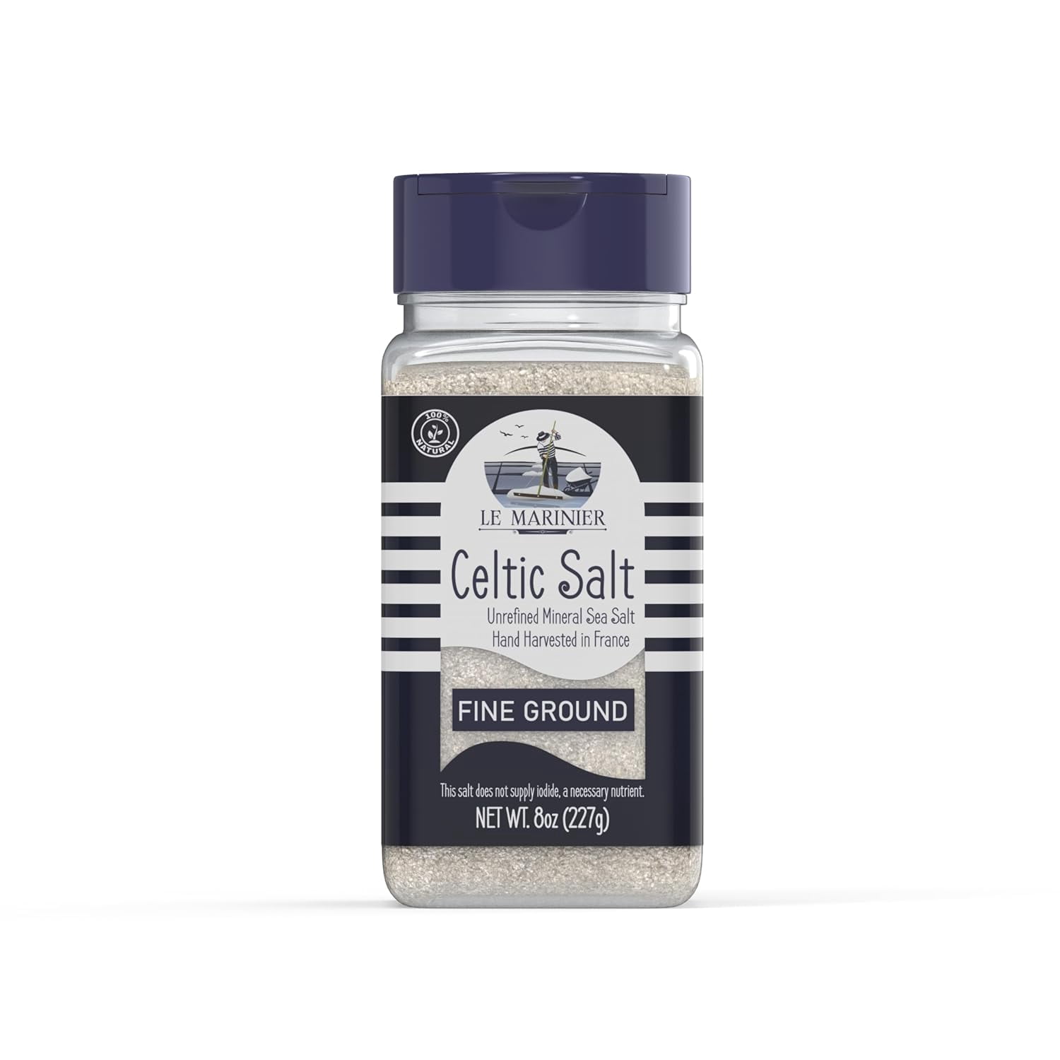 Le Marinier French Sea Salt Fine Ground, 8oz. Mineral Rich 100% Natural ...