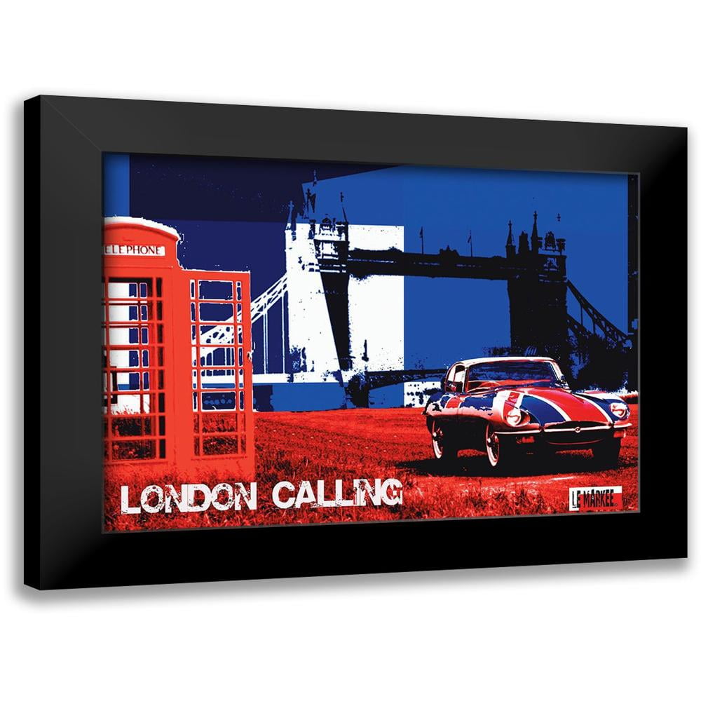 Le Markee 18x14 Black Modern Framed Museum Art Print Titled - London ...