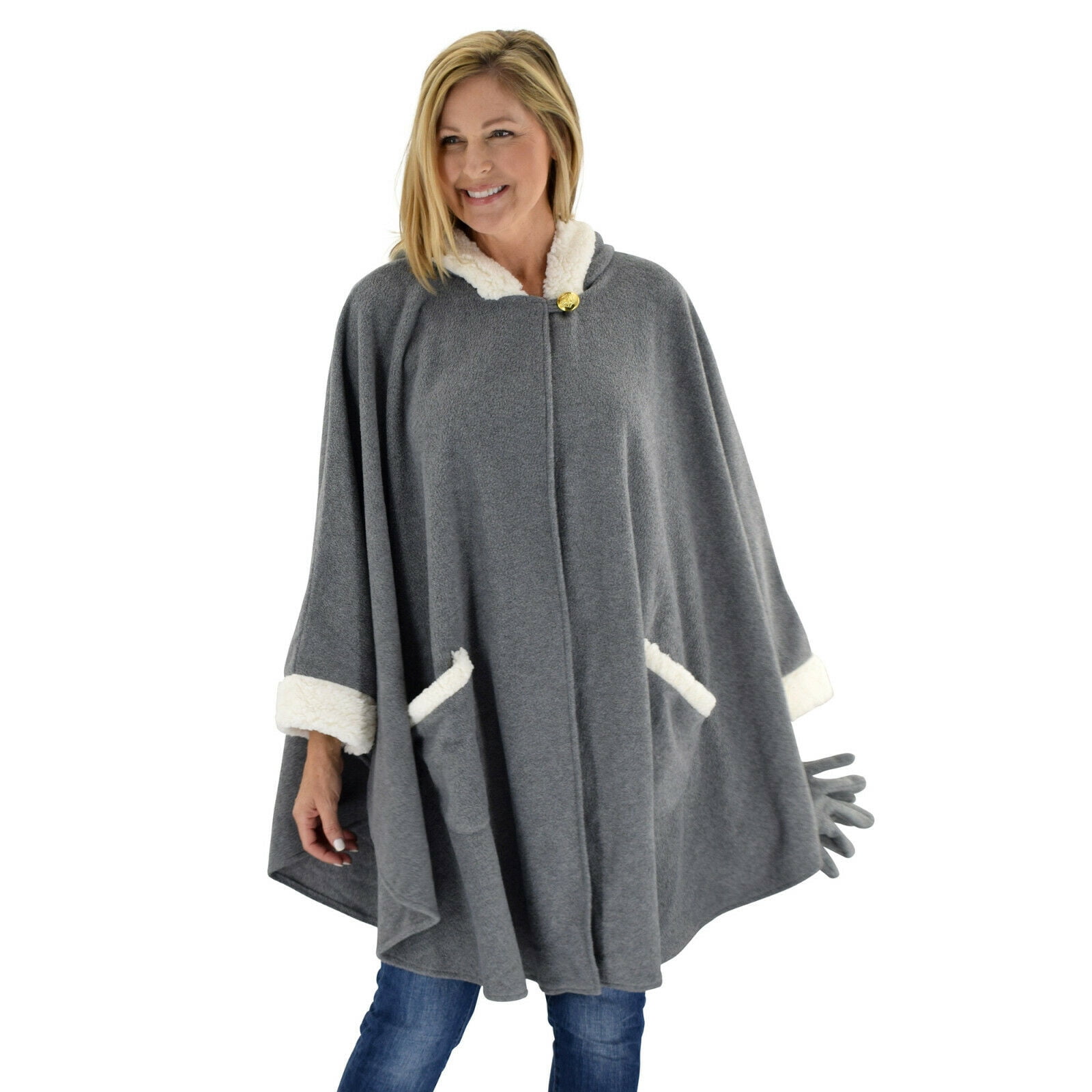 Le Moda Women's Hooded Cape with Matching Gloves | Winter Collection ...