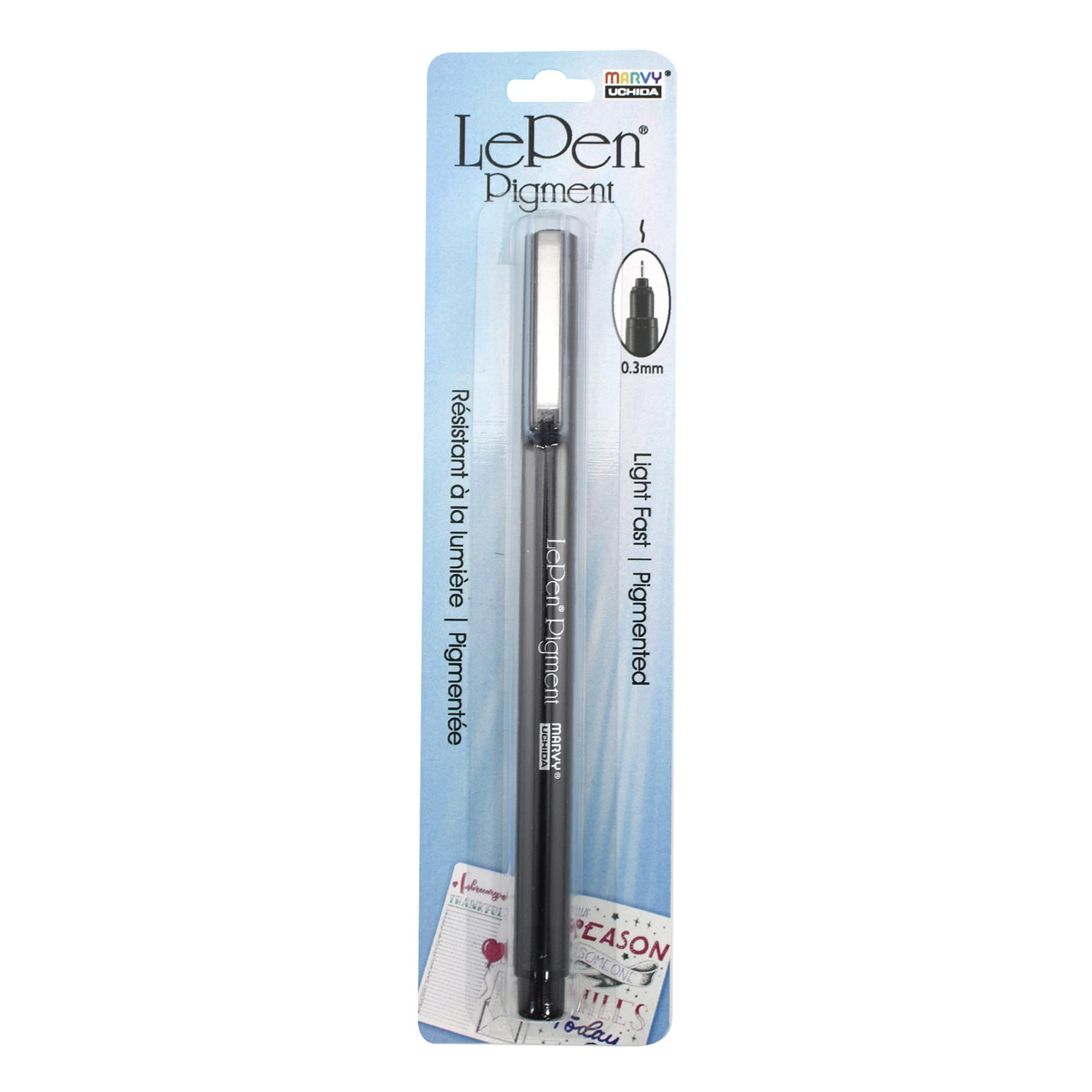 Le Pen Pigmented Pen 0.3mm Fine Tip Open Stock-Black - Walmart.com