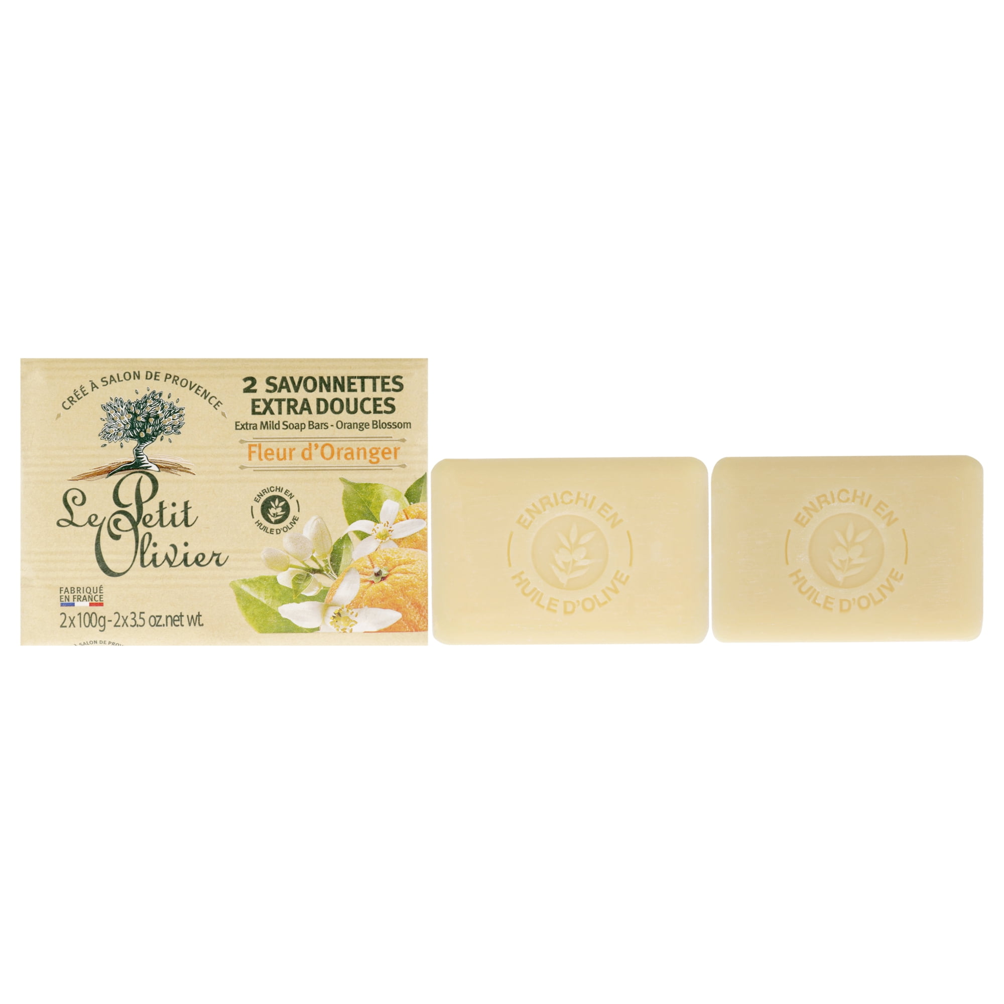 Le Petit Olivier Extra Mild Soap - Orange Blossom , 2 x 3.5 oz Soap ...