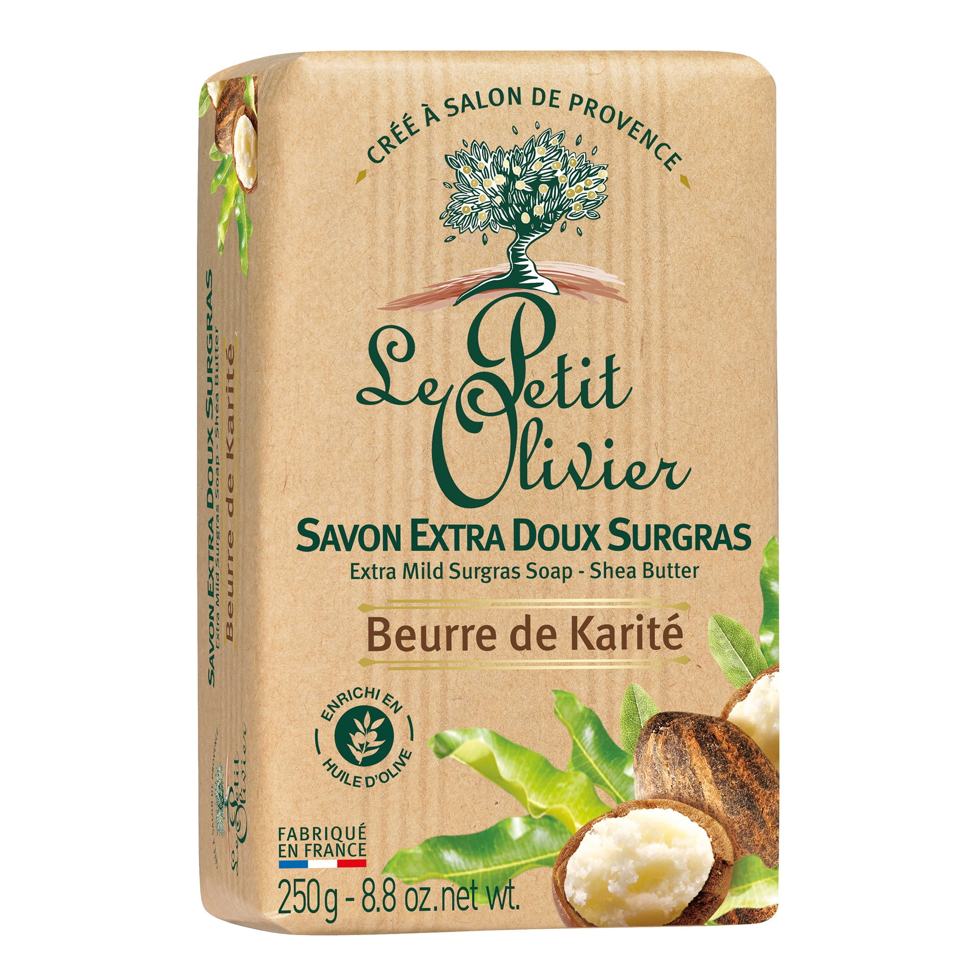 Le Petit Olivier Extra Mild Surgras Soap - Shea Butter 8.8 oz Soap ...