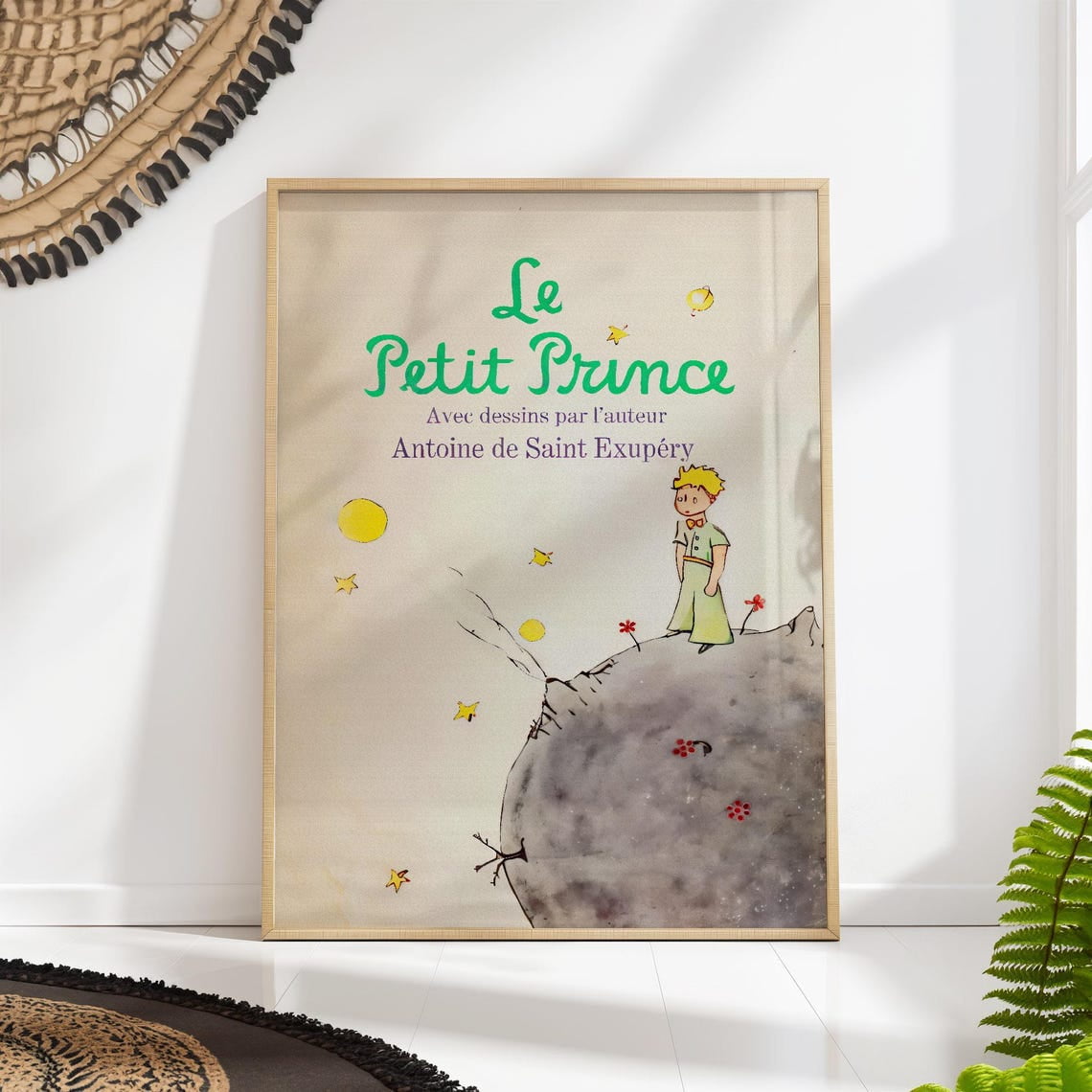 Le Petit Prince Book Cover Print Vintage French Literature Art Classic ...