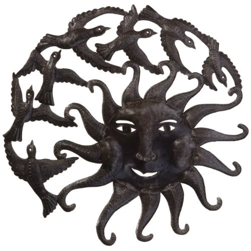 Le Primitif Galleries Haitian Recycled Steel Oil Drum Outdoor Decor, 23 ...