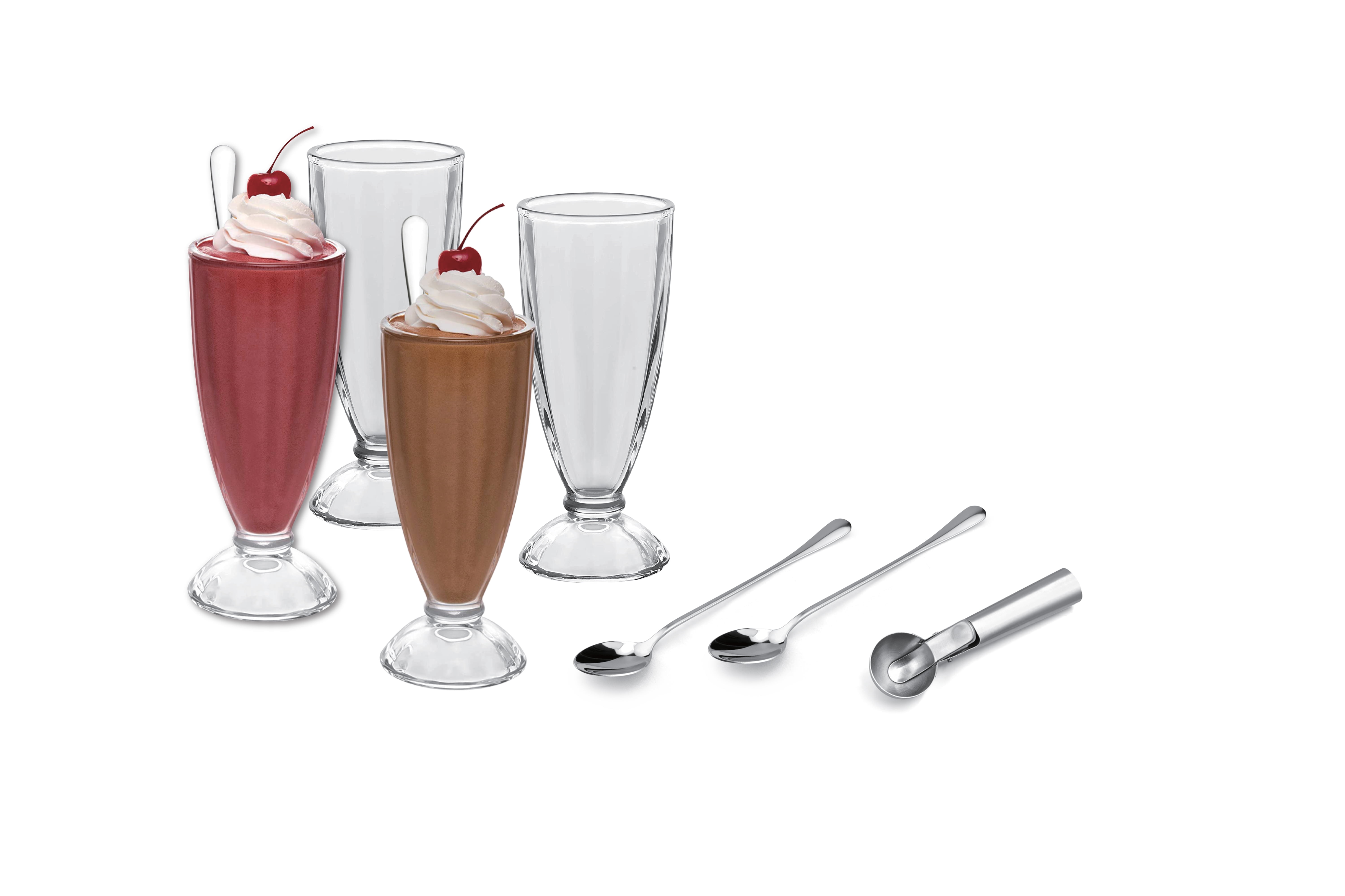Le Regalo 9 Piece Ice Cream Serving Set - Classic Elegant Design, Ice ...