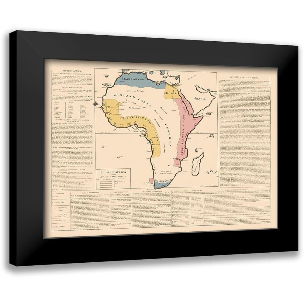 Le Sage 14x11 Black Modern Framed Museum Art Print Titled - Africa - Le ...