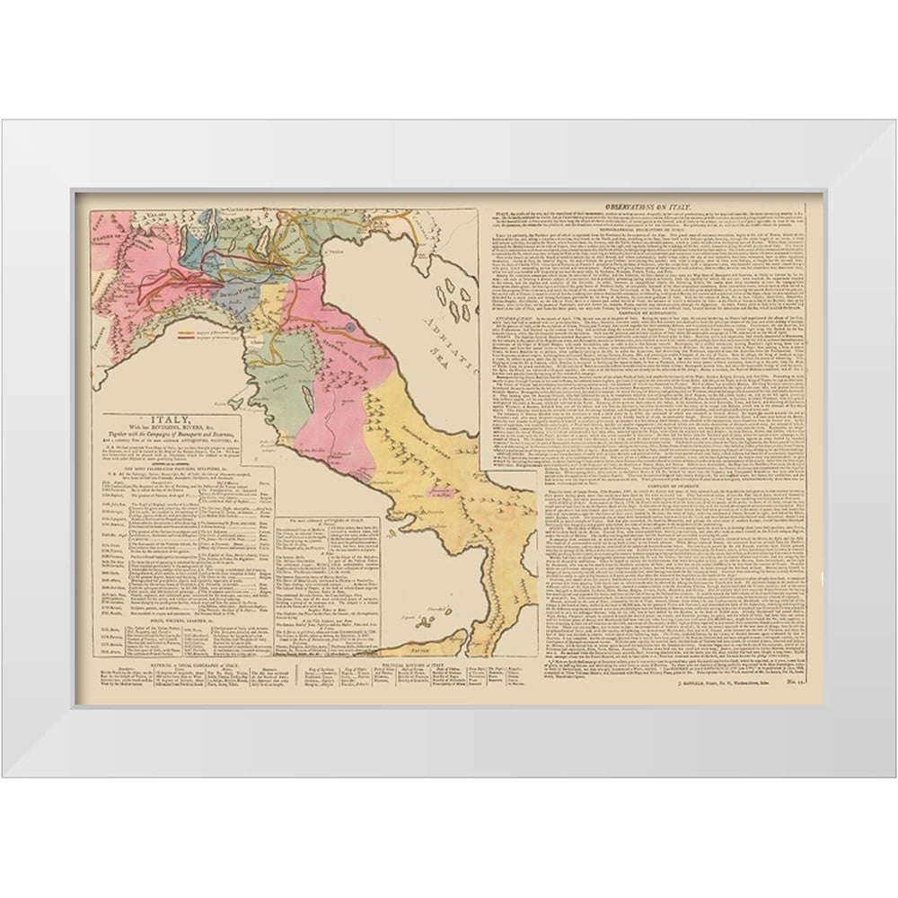 Le Sage 18x14 White Modern Wood Framed Museum Art Print Titled - Italy ...