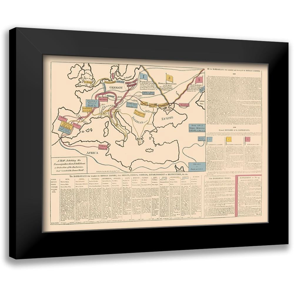 Le Sage 24x18 Black Modern Framed Museum Art Print Titled - Europe ...