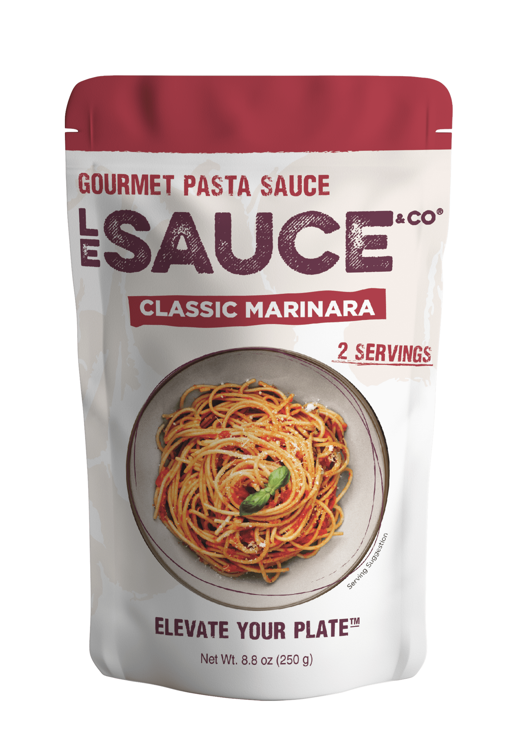 Le Sauce & Co. Classic Marinara Gourmet Pasta Sauce, 8.8 oz, 2 Serving ...