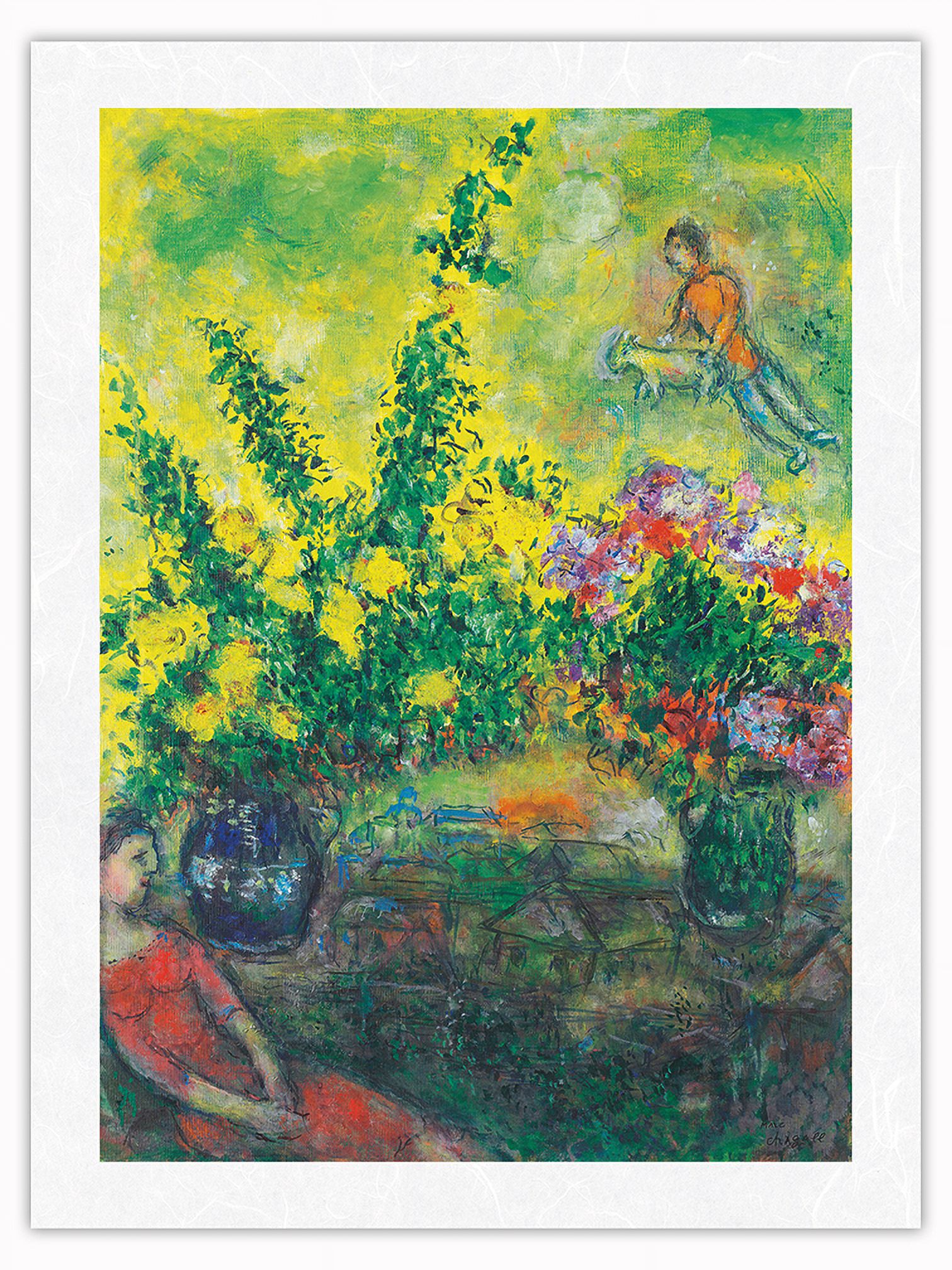 Le Souvenir - From an Original Color Painting by Marc Chagall c.1974 ...