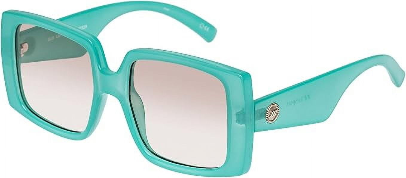 Le Specs Female Glo Getter Aqua Ocean Square Sunglasses, Blue - Walmart.com