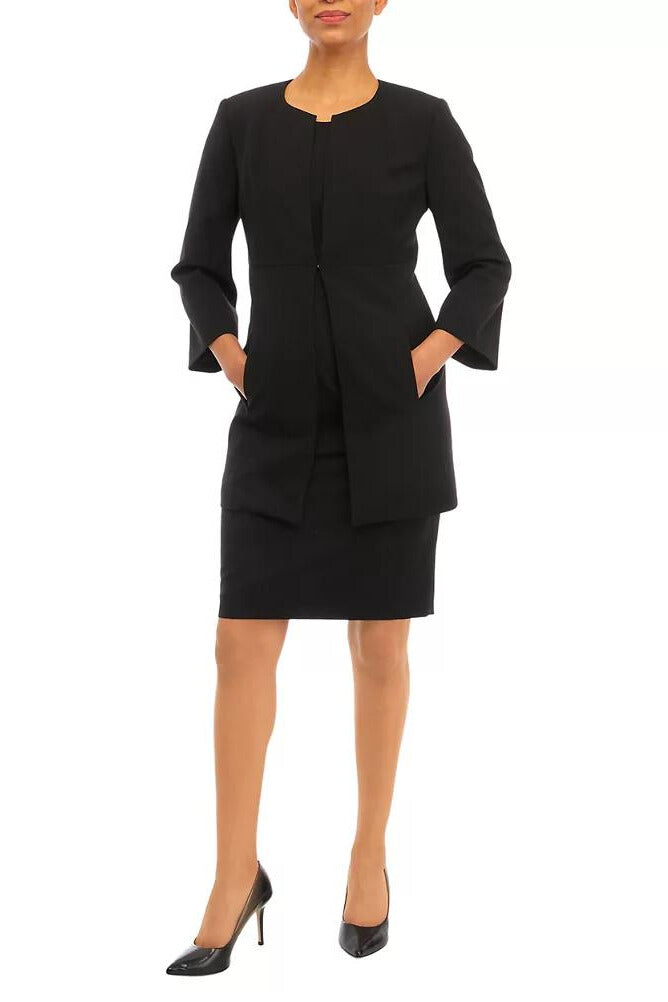 Le Suit Bi-Stretch Topper and Sheath Dress Set - Walmart.com