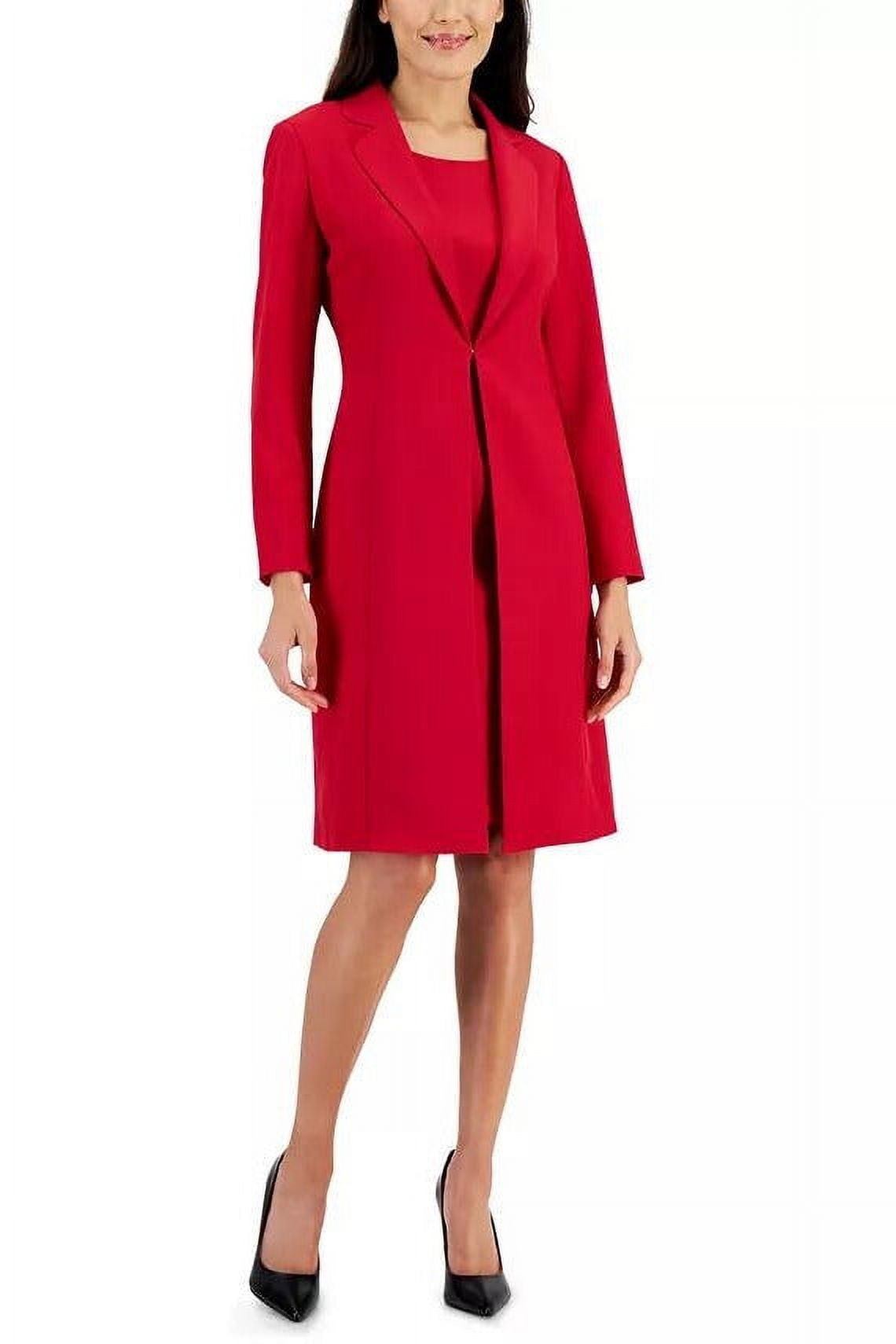 Le Suit Crepe Topper Jacket & Sheath Dress Suit - Walmart.com