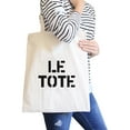 Le Tote Natural Canvas Bag For Back To School Tote Bags For Women ...