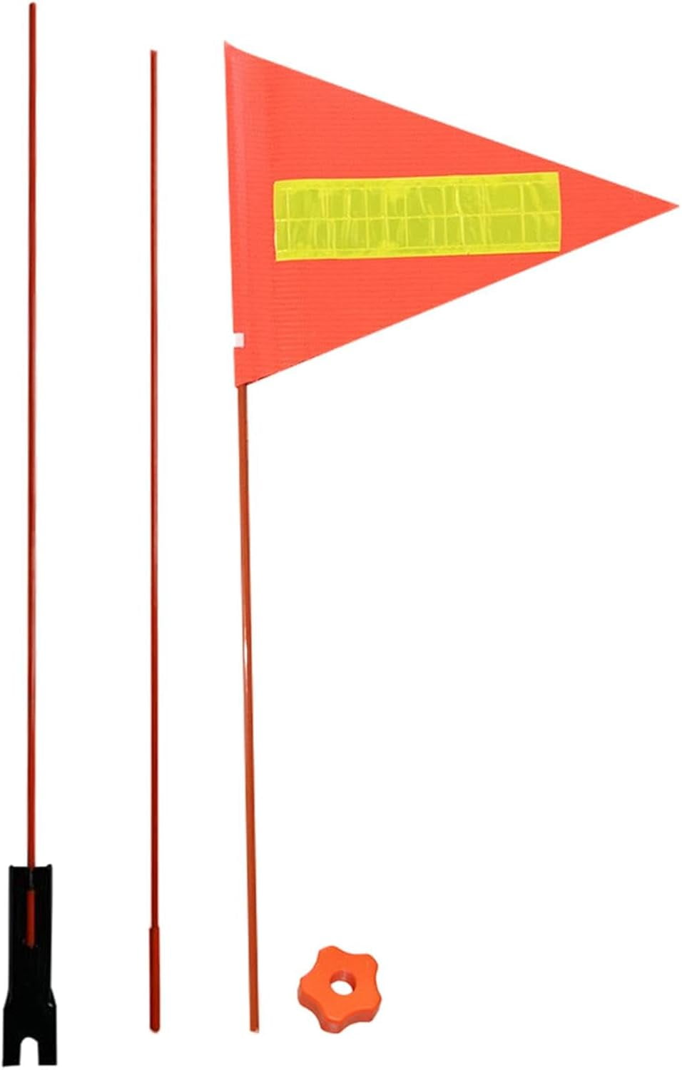 Le Vechtoo 6ft Safety Flag with Fiberglass Pole - Adjustable Waterproof ...