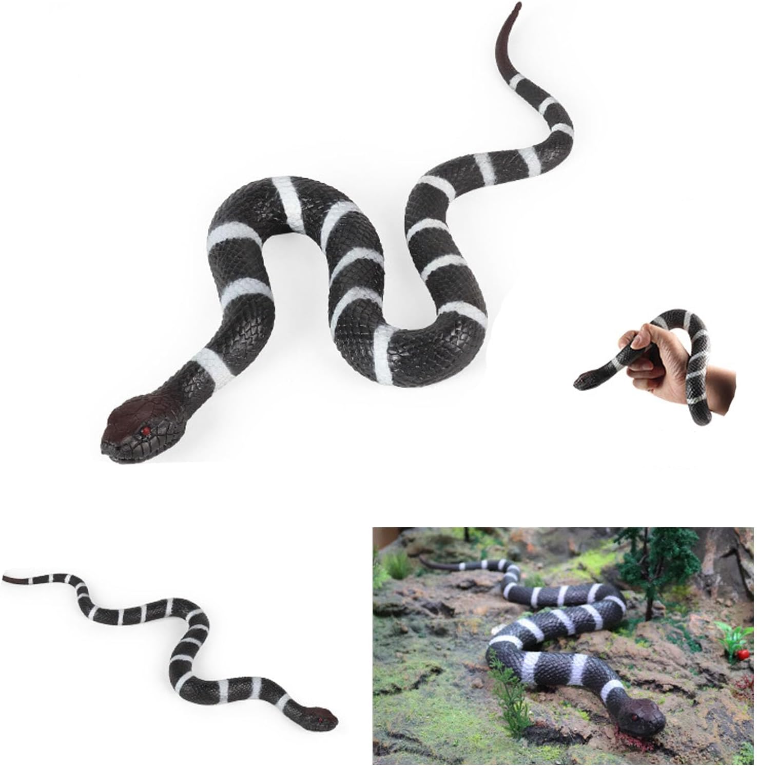 Le Vechtoo Fluorescent Grass Snake | Prank Rubber Snake on Rope | Golf ...