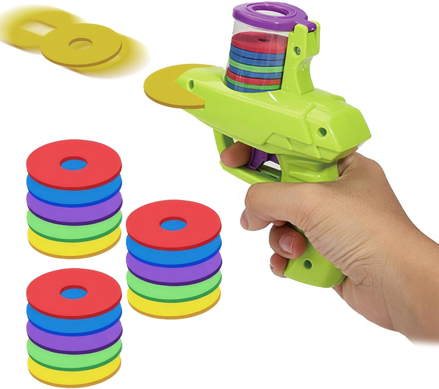 Le Vechtoo Flying Launcher Gun - Indoor and Outdoor Toy for Kids Aged 5 ...