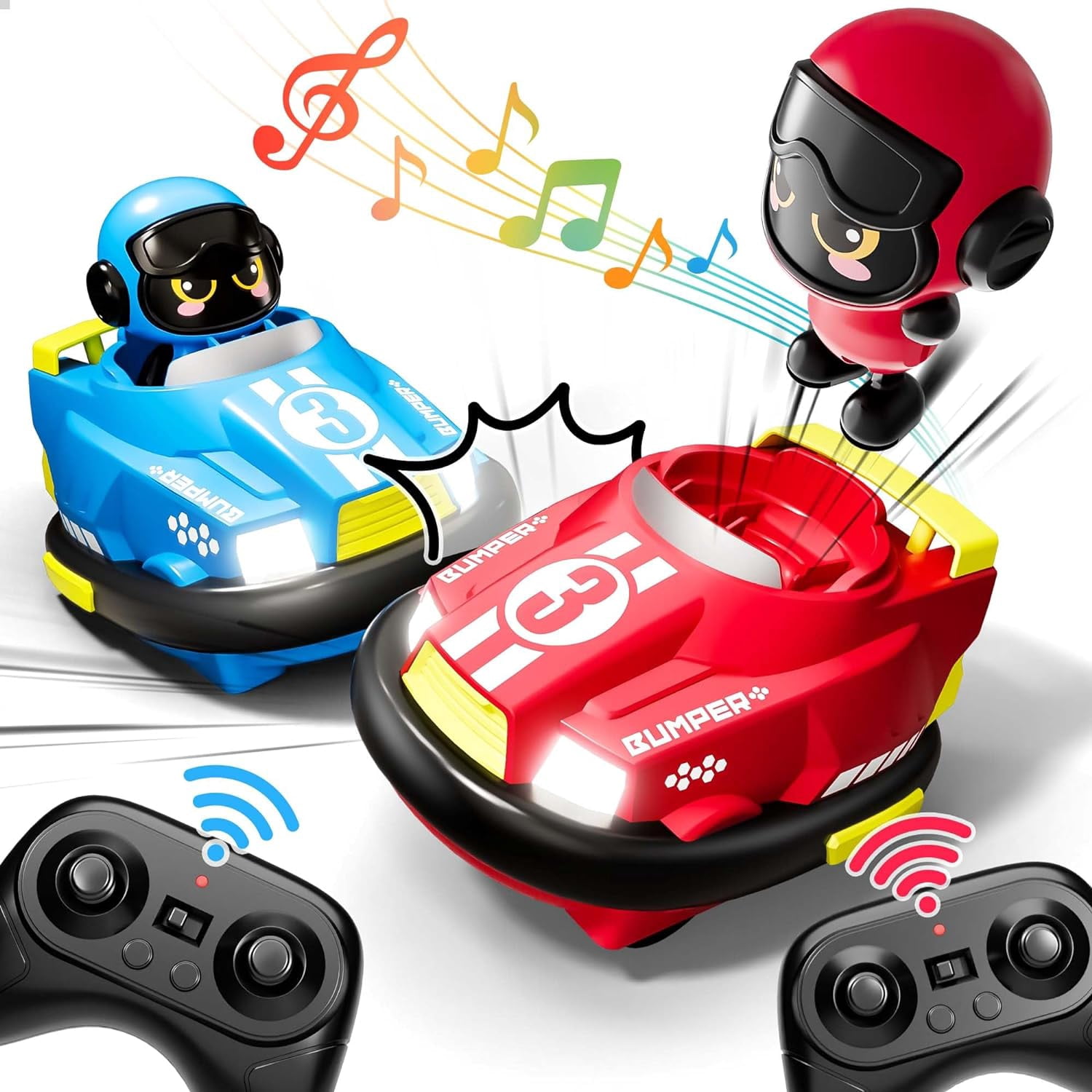 Le Vechtoo RC Race Vehicles Playset for 3-12 Years Old, Electronic Bump ...